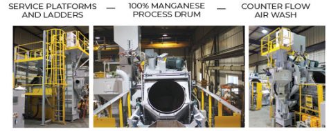 Drum Blast Machine for surface treatment/shot blasting by Sinto America